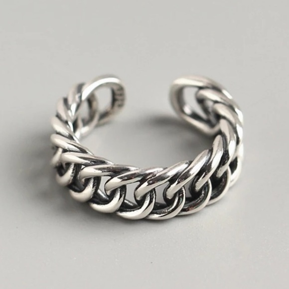 Jewelry | Insta Chain Sterling Silver Ring | Poshmark